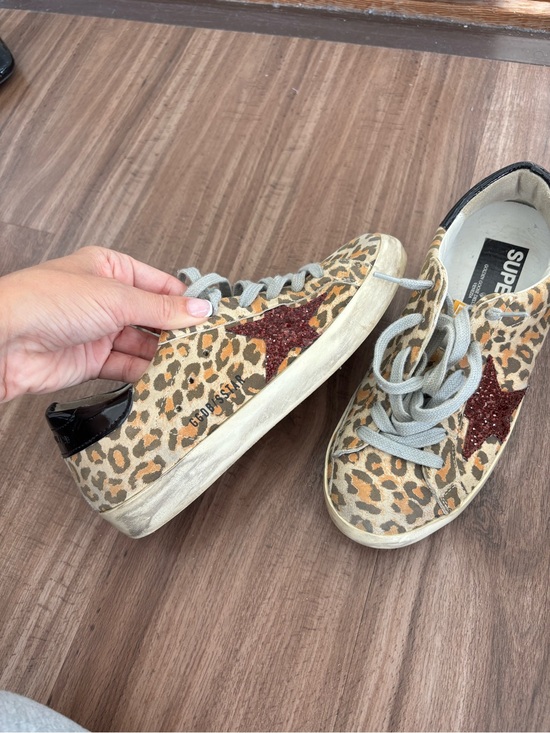 Golden Goose | Shoes | Golden Goose Leopardprint Sneakers With Red ...